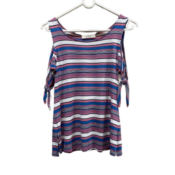 Oasis | Tops | Oasis Cold Shoulder Top With Ties Striped | Poshmark